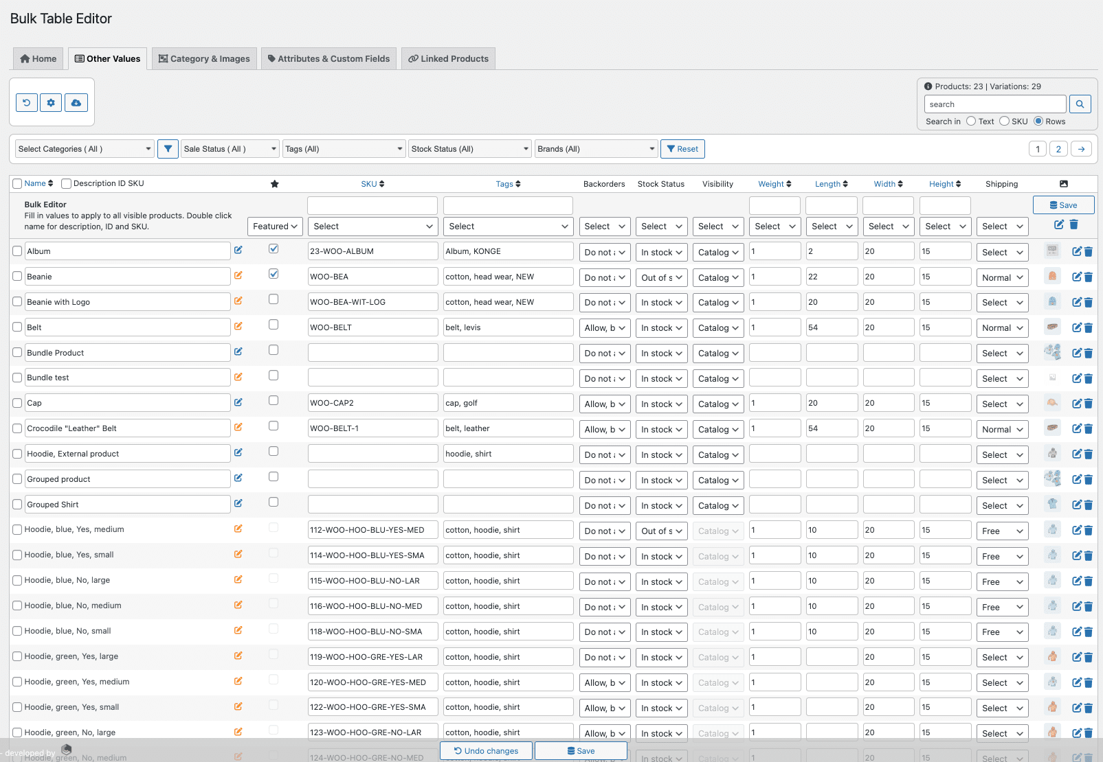 #1 Bulk Table Editor for WooCommerce | Consortia AS